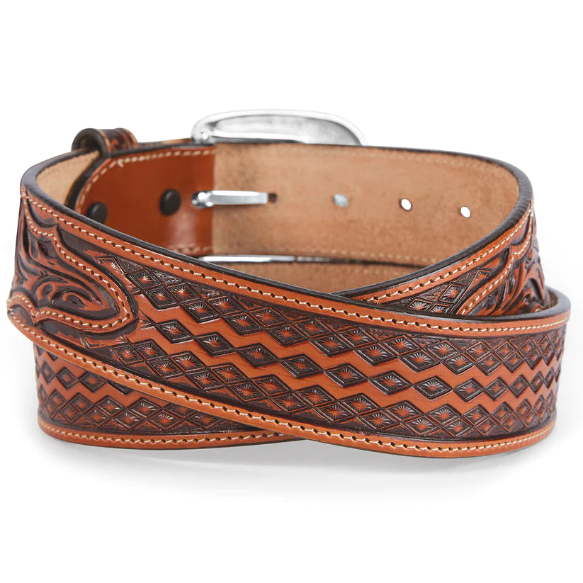 Justin Diamond Road Belt - Tan 1-1/2 C14074 – Log Cabin Tack