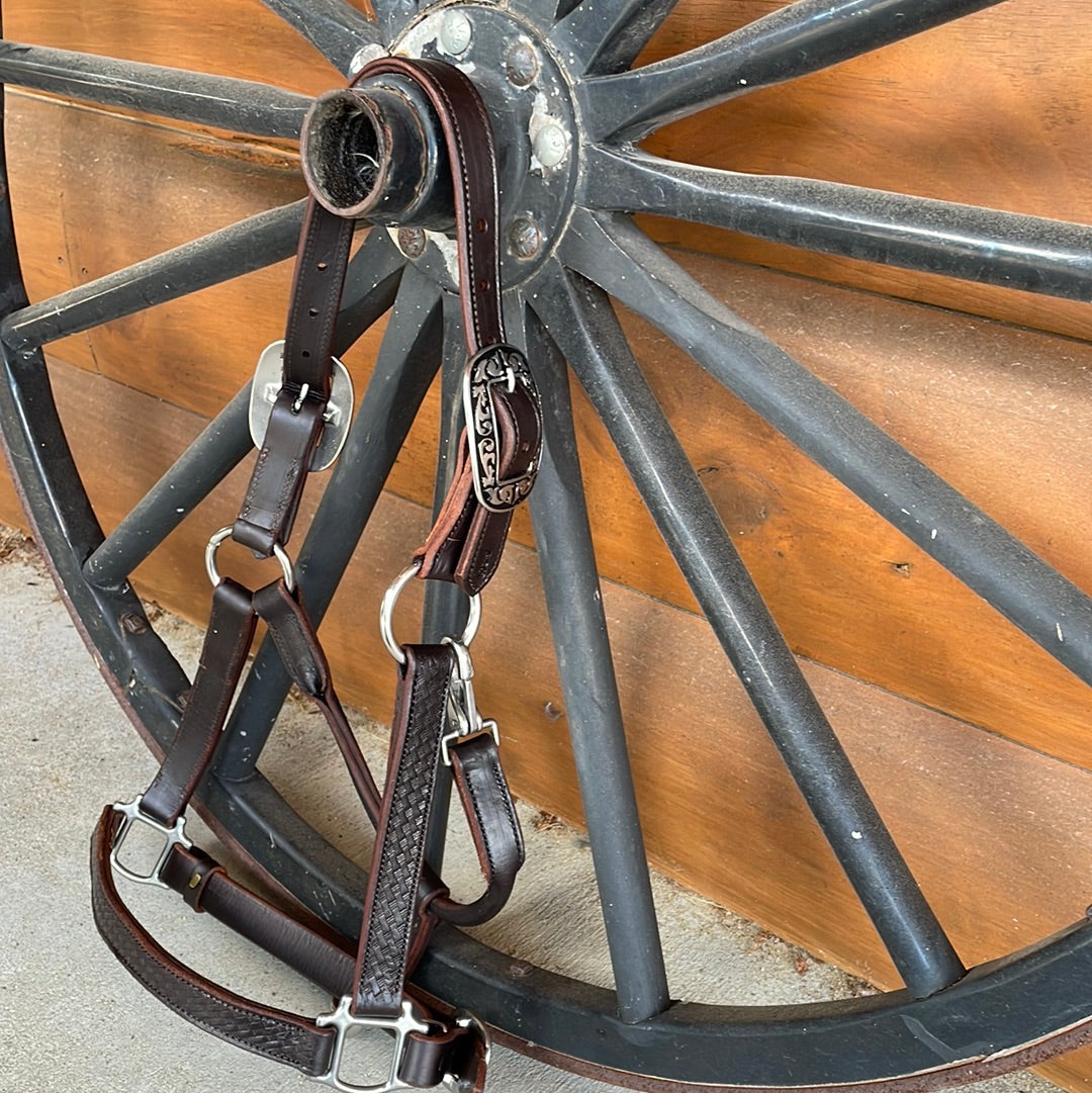 DFT Tooled Leather Halter – Log Cabin Tack
