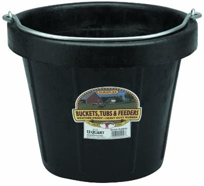Rubber Flat Back Bucket 8 qt – Log Cabin Tack