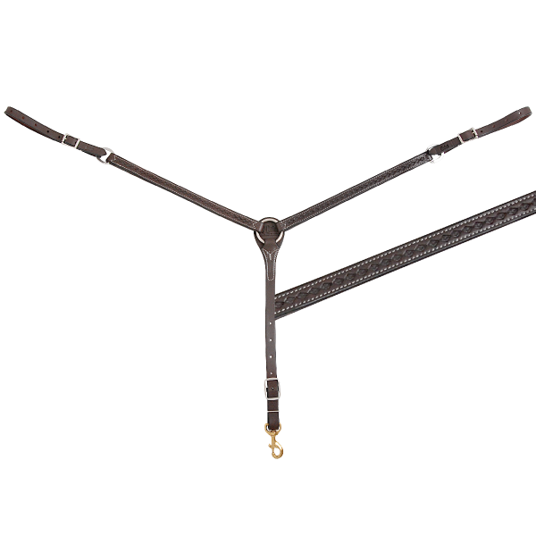 Cashel Diamond Tooled Breast Collar – Log Cabin Tack