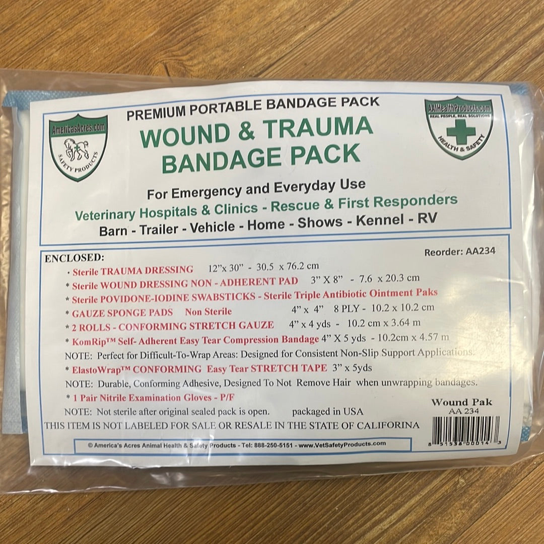 Wound & Trauma Bandage Pack – Log Cabin Tack