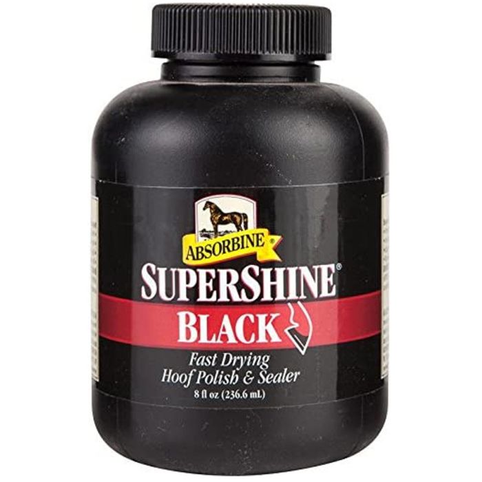 Absobine Super Shine Black Hoof Polish 8 fl oz 749 – Log Cabin Tack